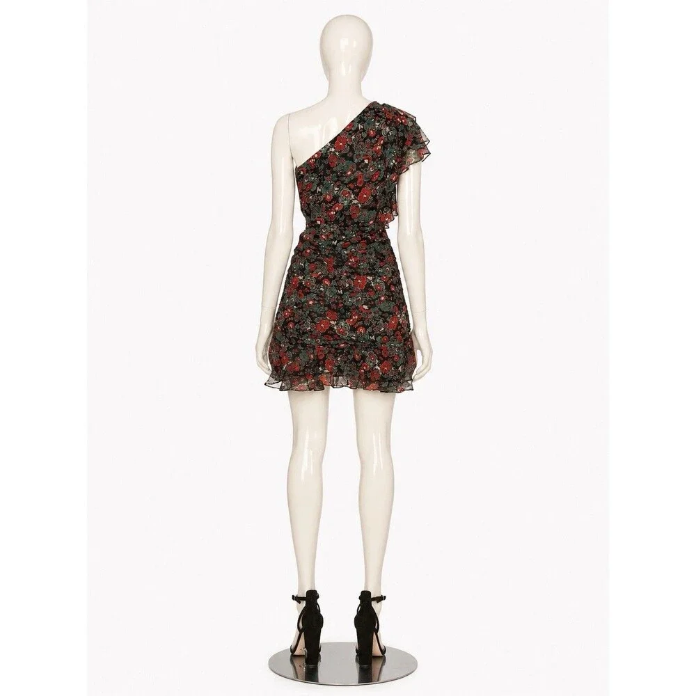 Veronica Beard | Dresses | Veronica Beard Oneshoulder Floral Ruffle ...